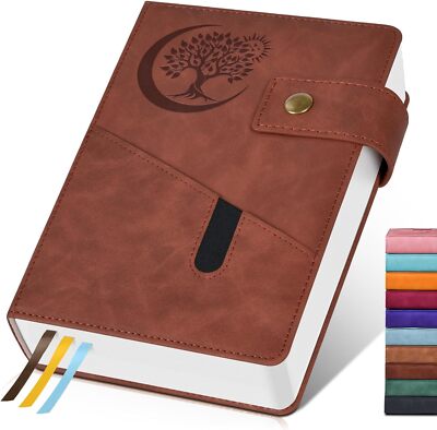 365 Page Thick Lined Journal Notebook for Men Women A4 Large Leather ...