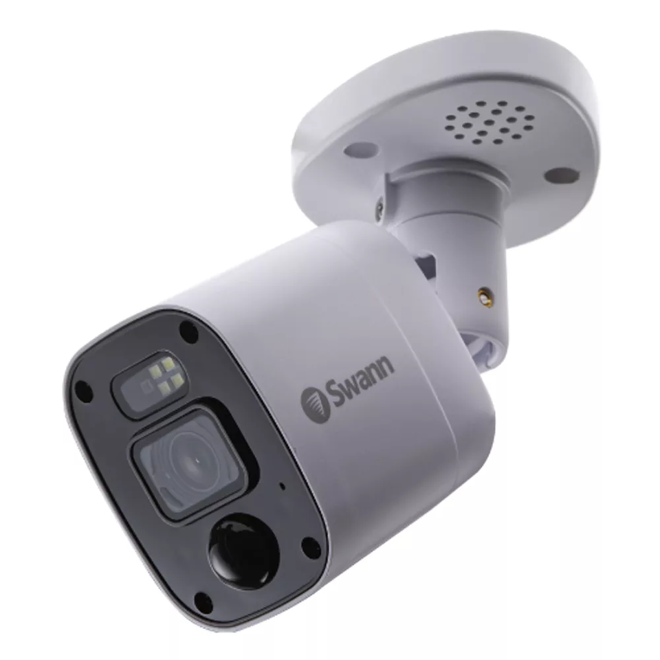 Swann Home 4K Add-On Bullet Camera w Night Vision, Lights, & Siren ...