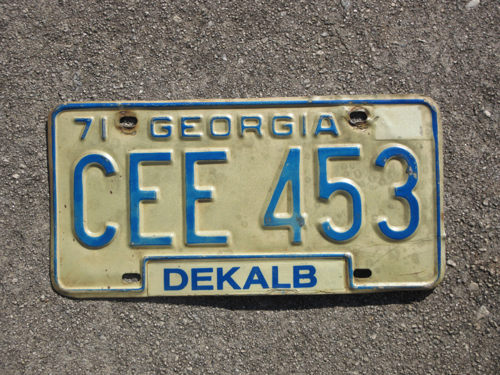 1971 Georgia License Plate GA Chevrolet Dodge Ford Chevy CEE 453 | eBay