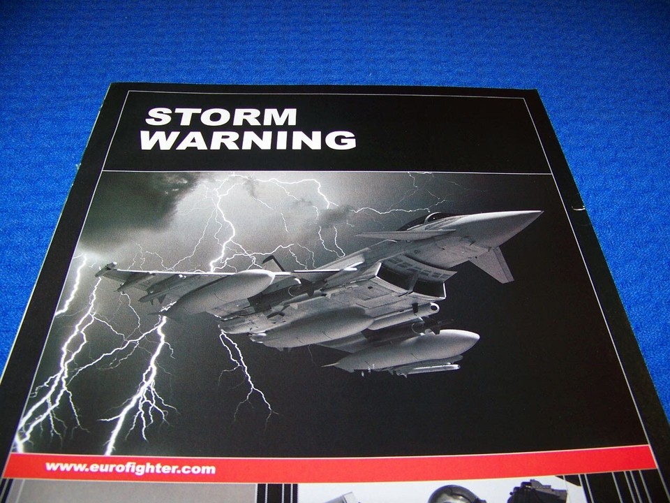 EUROFIGHTER TYPHOON "STORM WARNING" ..1-PAGE COLOR SALES AD (5JJ) | eBay