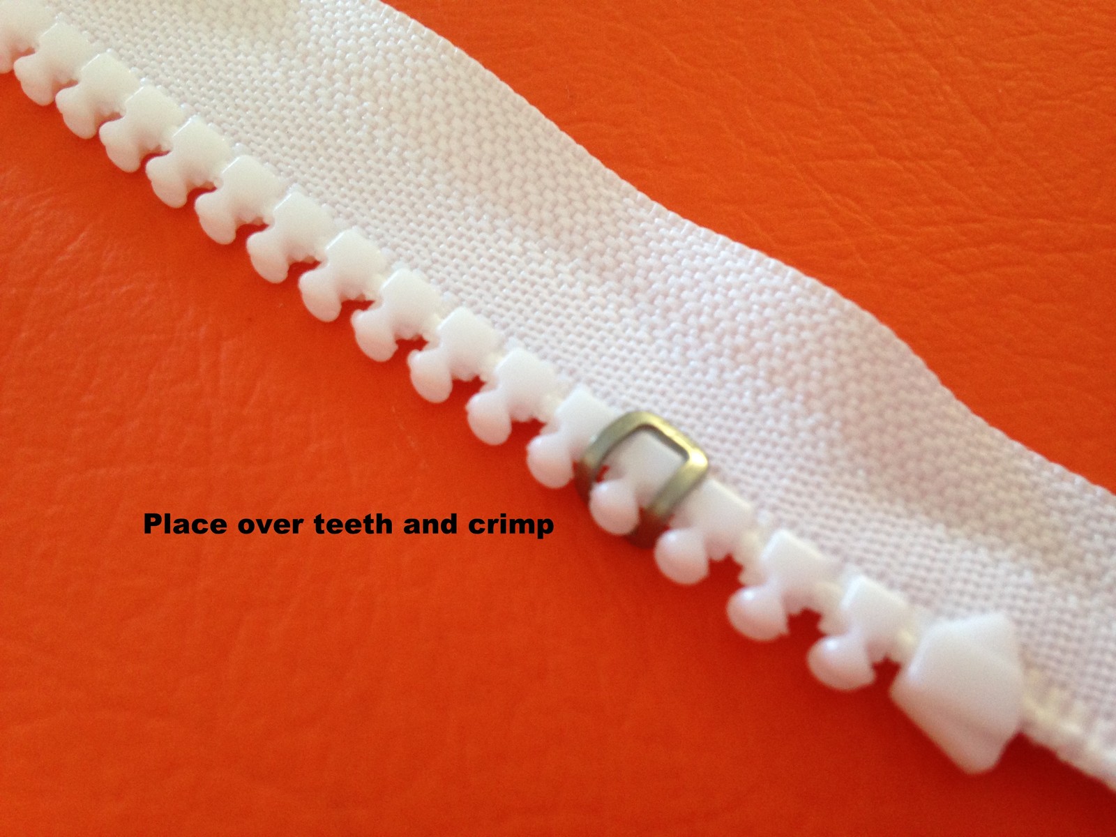 ZIPPER TOP STOPS STAINLESS x 4 to make custom length NO 10 ZIPS inc ...