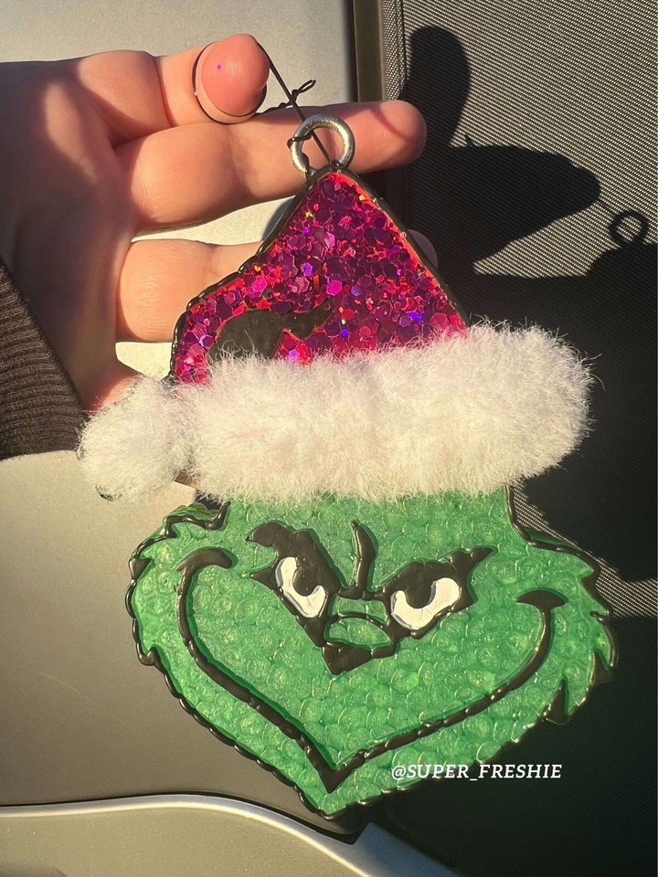 The Grinch Christmas Car Freshie, Large, Green, Cinnamon Sticks | eBay