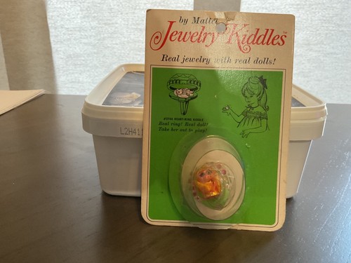 Vtg Liddle Kiddles Ring Heart Shaped Jewelry 60s Mini Doll Mattel 1967 ...