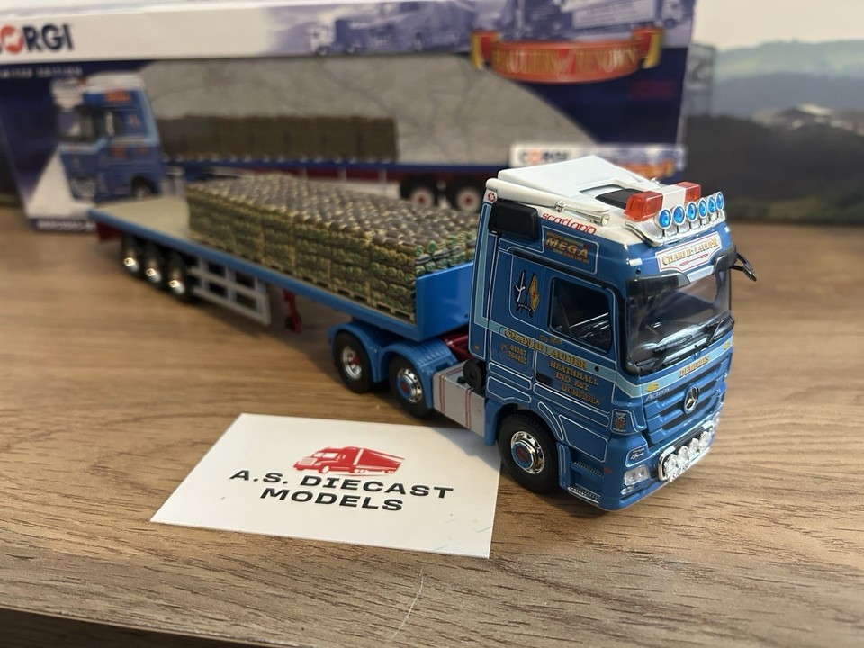 Corgi Modern Truck CC13825 Mercedes Actros Flatbed & Load Charlie ...