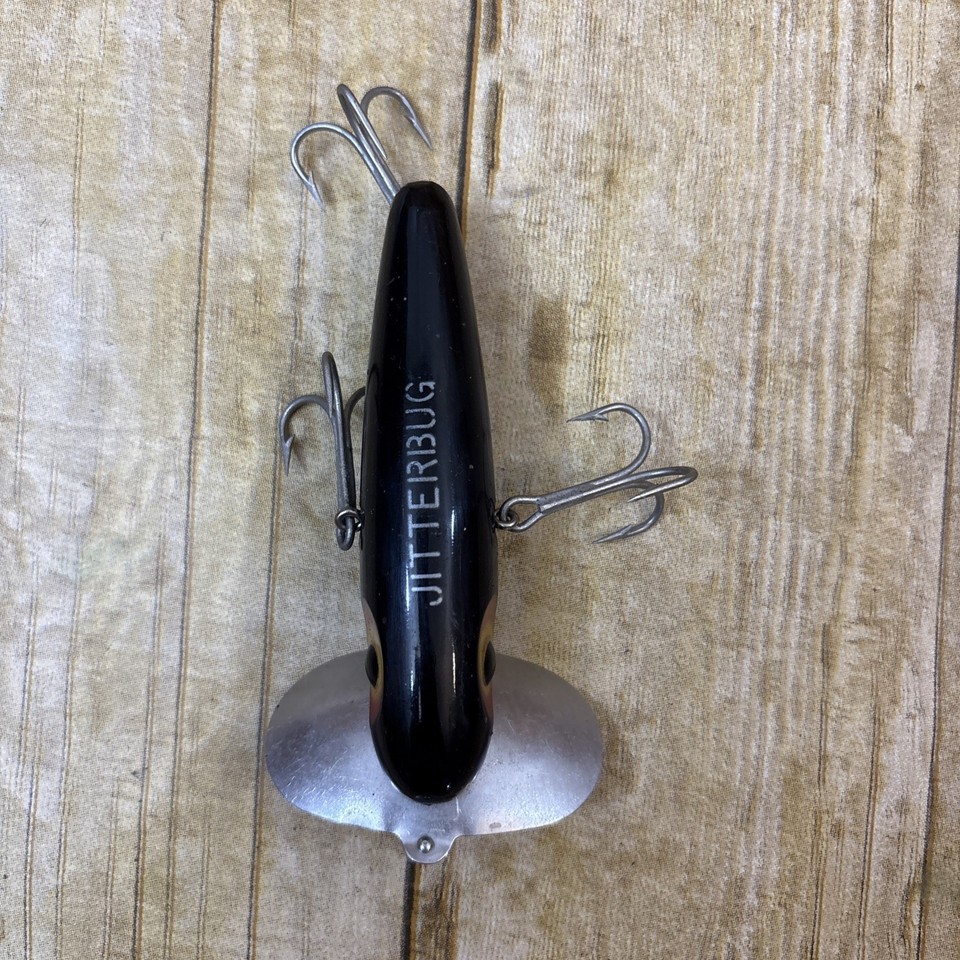 Fred Arbogast Musky Jitterbug 700 Vintage Muskie Fishing Lure Black 3 ...