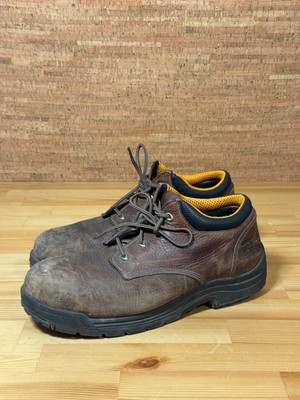 Timberland PRO Men's Low TiTAN Safety Toe WP Work Shoes 47028 Brown ...