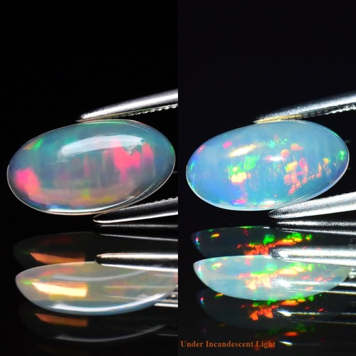1.13ct 11.5x6.3mm Oval Cabochon Natural Play-of-Color Crystal Opal, Gemstone | eBay