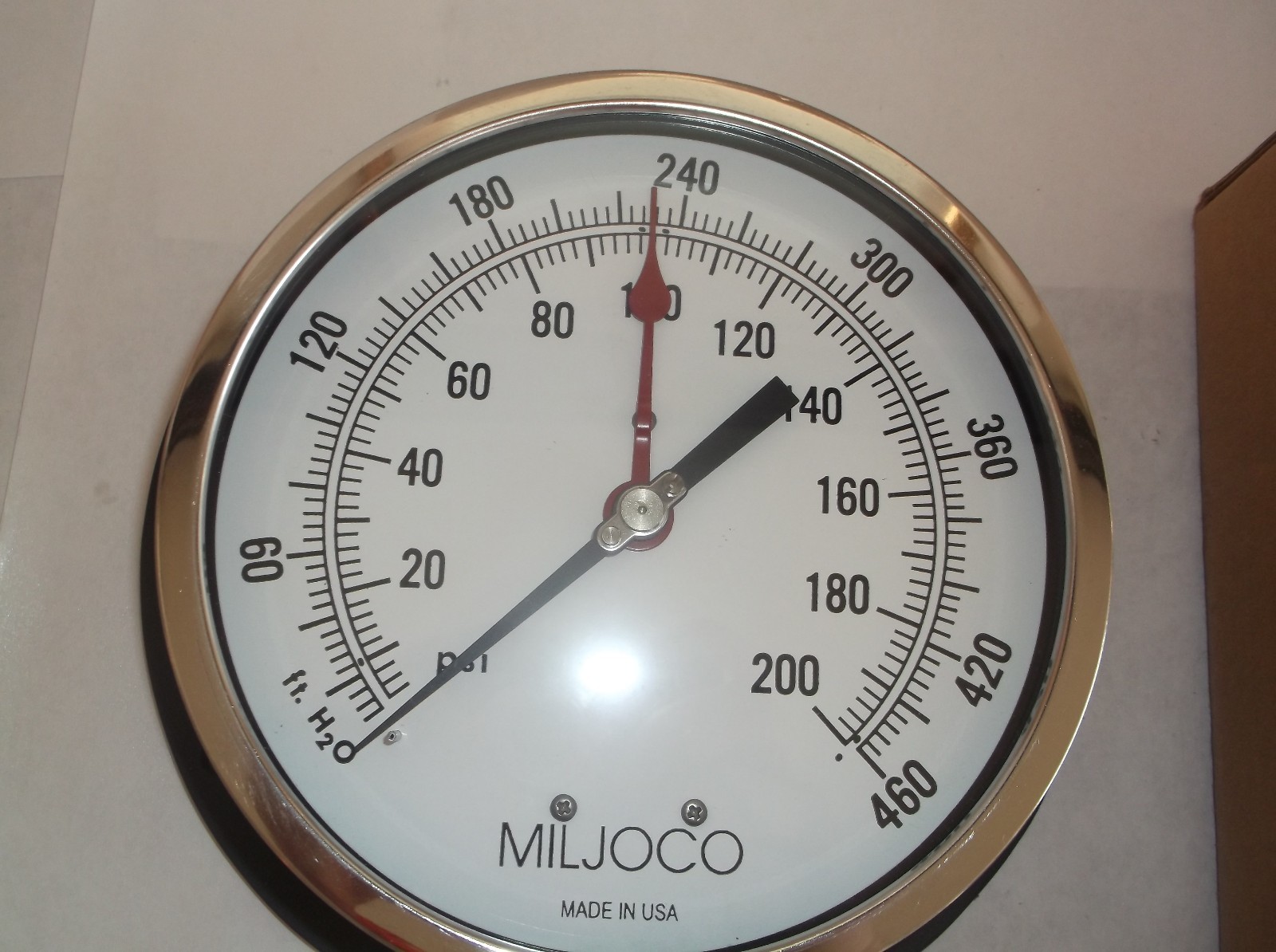 MILJOCO Pressure Gauge, Altitude Red Set Pointer Gauge Type, 0 to 200 ...