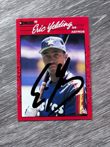 1990 Donruss #123 Eric Yelding Houston Astros Baseball Signed Autograph ...