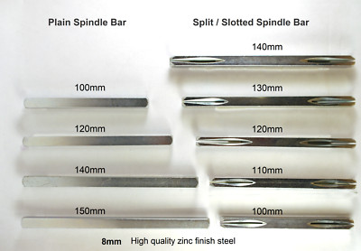 Spindle Bar / Split Spindle Bar 8mm for Door Handles Repairs, Plain or ...