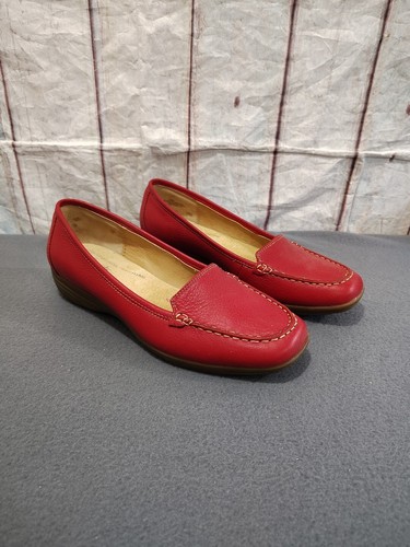 Softspots Women's Slip On Loafers Red Size 9.5 M 735309 Leather Upper ...
