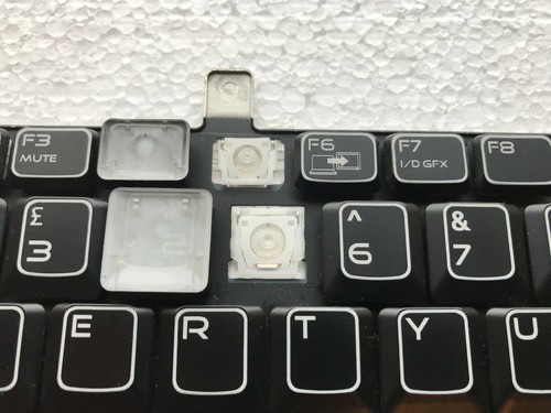 Dell Alienware M14x M15x M17x M18x R1 R2 R3 R4 *Single* UK Keyboard Key ...