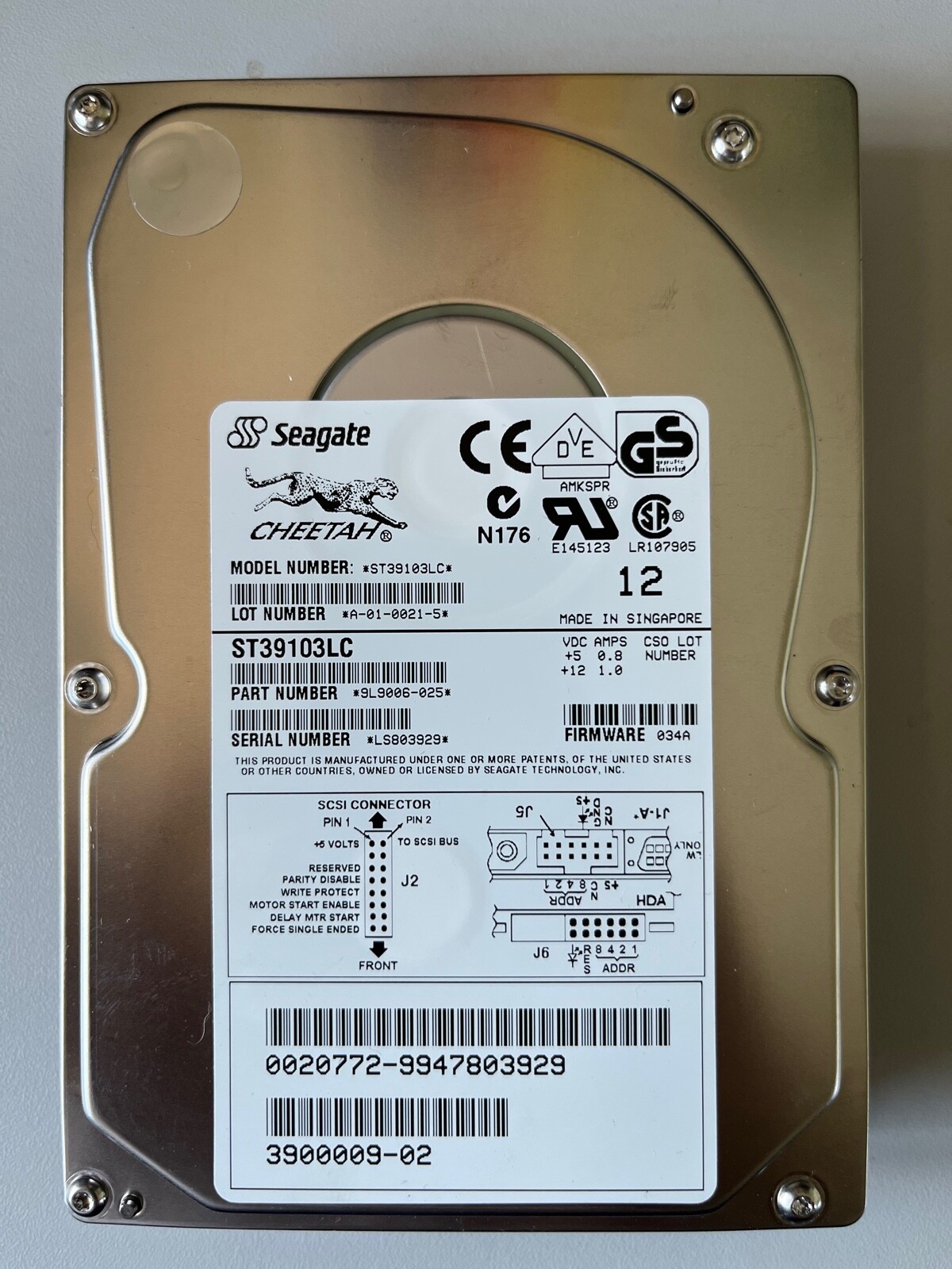 Seagate Cheetah 18LP 9.1GB,Internal,10000 RPM 3.5" Ultra320 SCSI ...