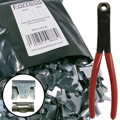 Large Cliptool Wire Mesh+ 250 Clips Gabion Baskets, Fencing, Cage ...