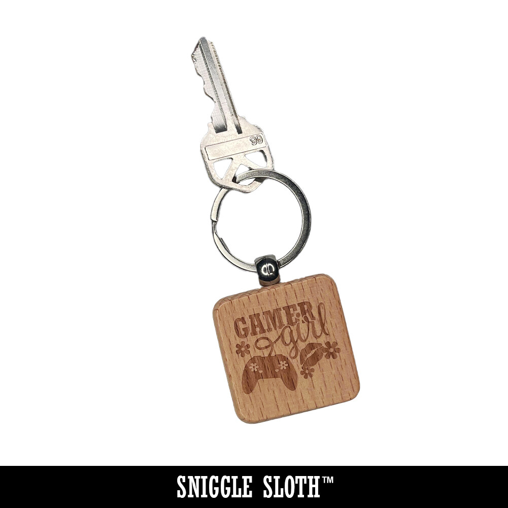 We Are Getting Married Wedding Hearts Engraved Wood Square Keychain Tag ...