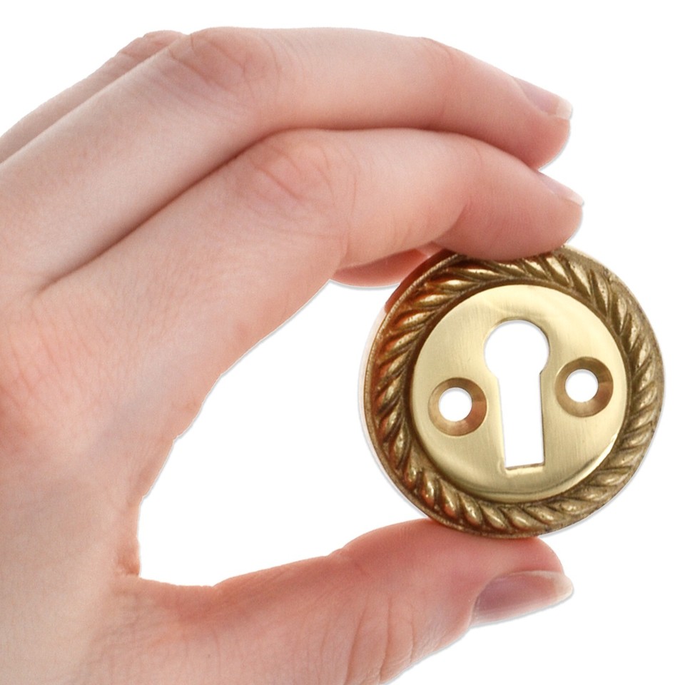 KEY HOLE COVERS Escutcheon Plate Keyhole Lock Silver/Gold QUALITY DOOR ...