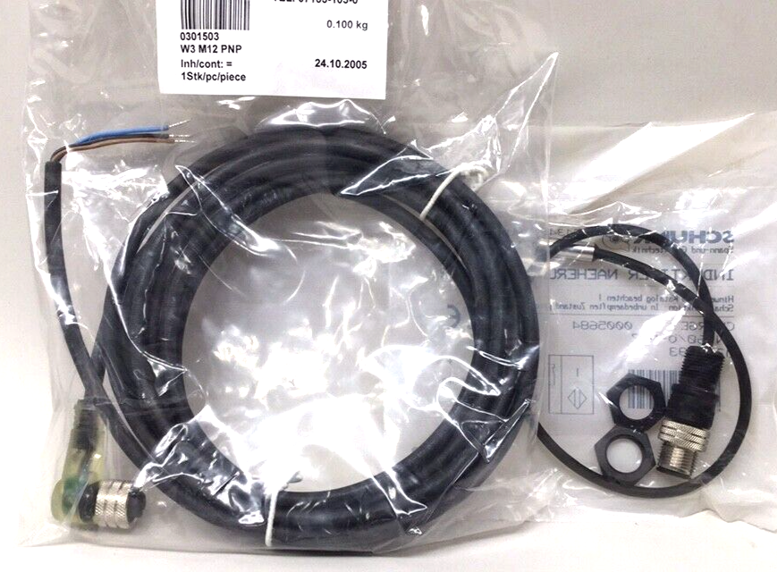 Schunk W3 M12 PNP 0301593 Cable Connector With Proximity Sensor | eBay