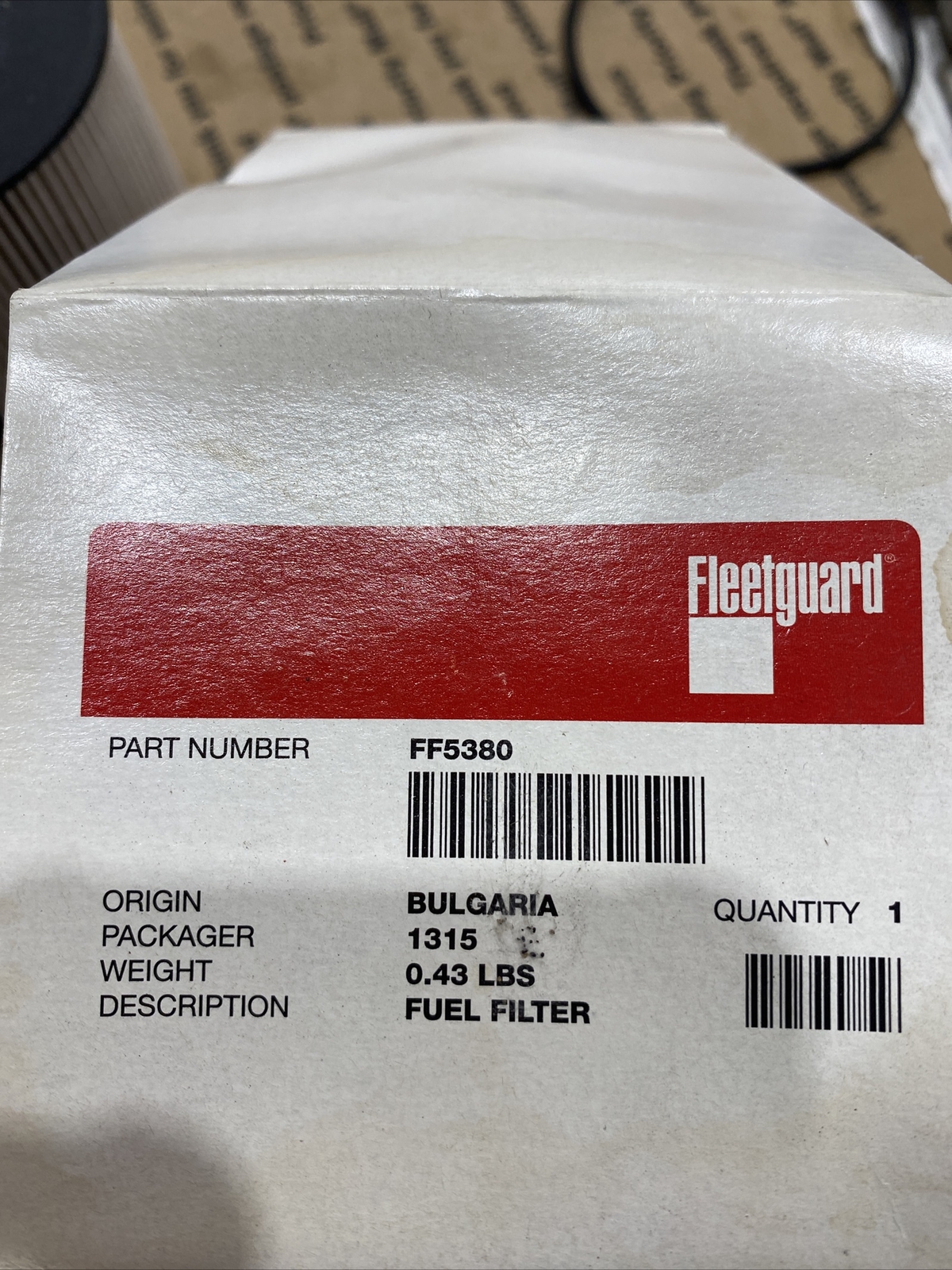 FLEETGUARD FF5380 - Fuel filter cross reference