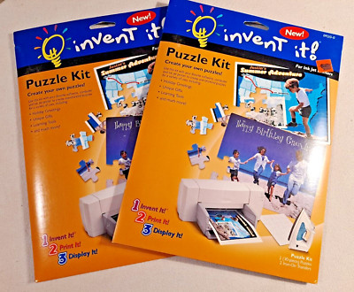 2x Invent It Puzzle Kit for Ink Jet Printers Create Your Own Jigsaw NEW ...