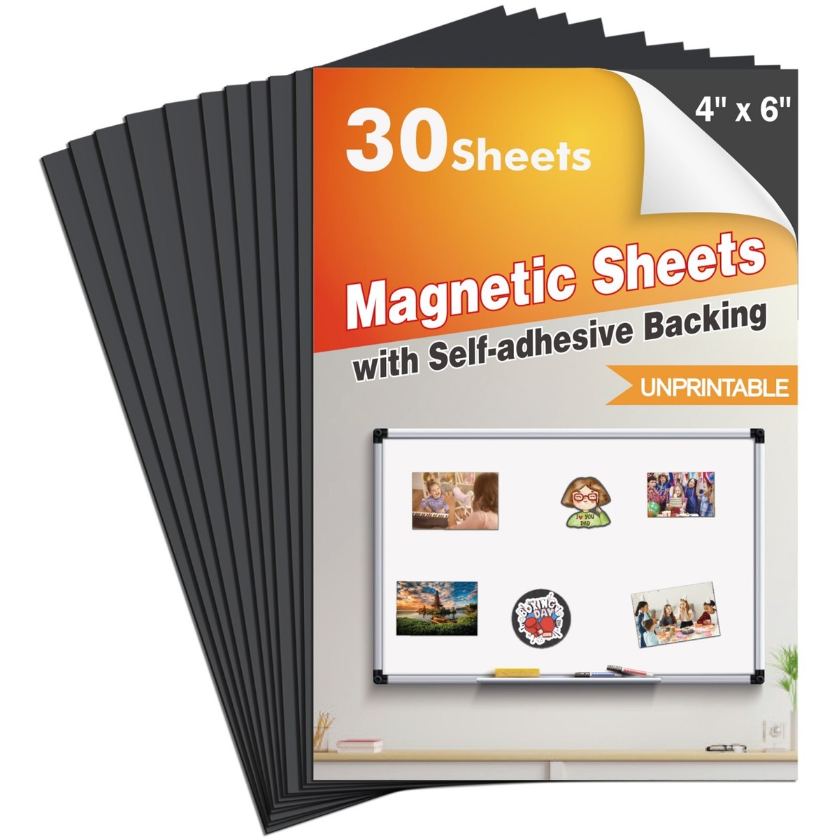 Marietta Magnetics - 25 Pack Extra Thick Adhesive Magnetic Sheets (30 ...