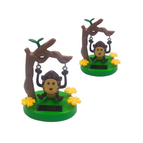 Solar Powered Dancing Animal Swinging Monkey Dancer Toy Car Decor Kids ...