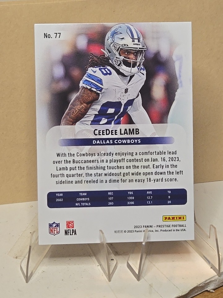 CeeDee Lamb 2023 Prestige Football Xtra Points Sunburst #77 Dallas ...