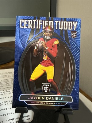 Jayden Daniels 2024 Totally Certified Tuddy Blue /199 Rookie Commanders ...