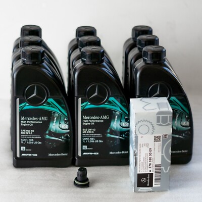 Mercedes E63s GLC63 S63 AMG Oil filter change kit OEM 4.0L 0W40 Service ...