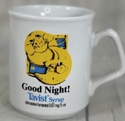 Vintage Tavist Syrup Advertising Drug Rep Coffee Mug Cup Pharmaceutical ...