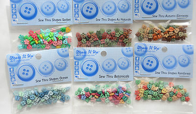 Micro Sew-Thru Shape Buttons / Hearts ~ Flowers / Jesse James Dress It ...