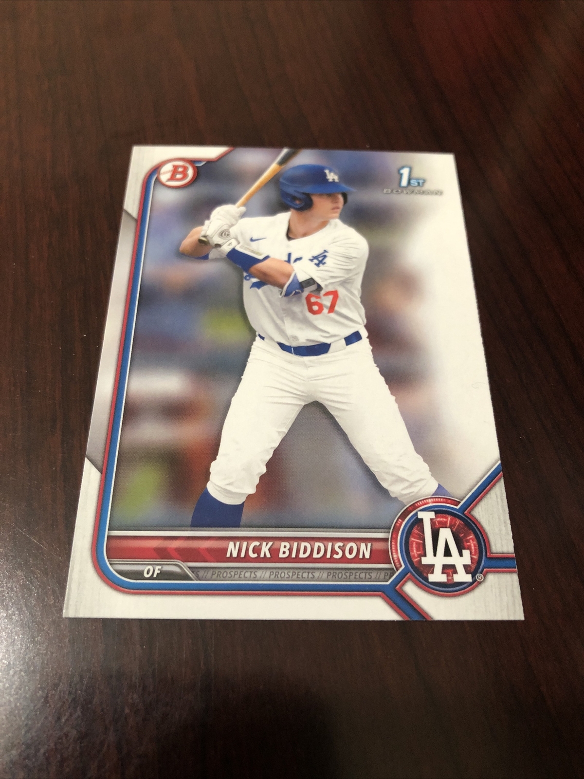 2022 Bowman Draft Paper #BD-165 Nick Biddison - Los Angeles Dodgers ...