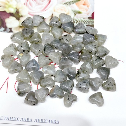 50pcs Small Natural Labradorite Stone Healing Heart Gemstone Home Decor ...