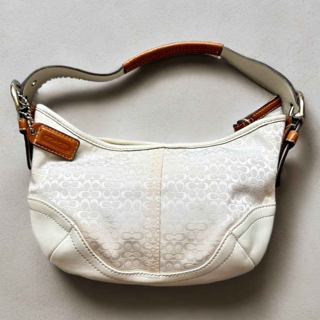 Coach Y2K White Mini Signature Canvas Soho Hobo 6351 … - Gem