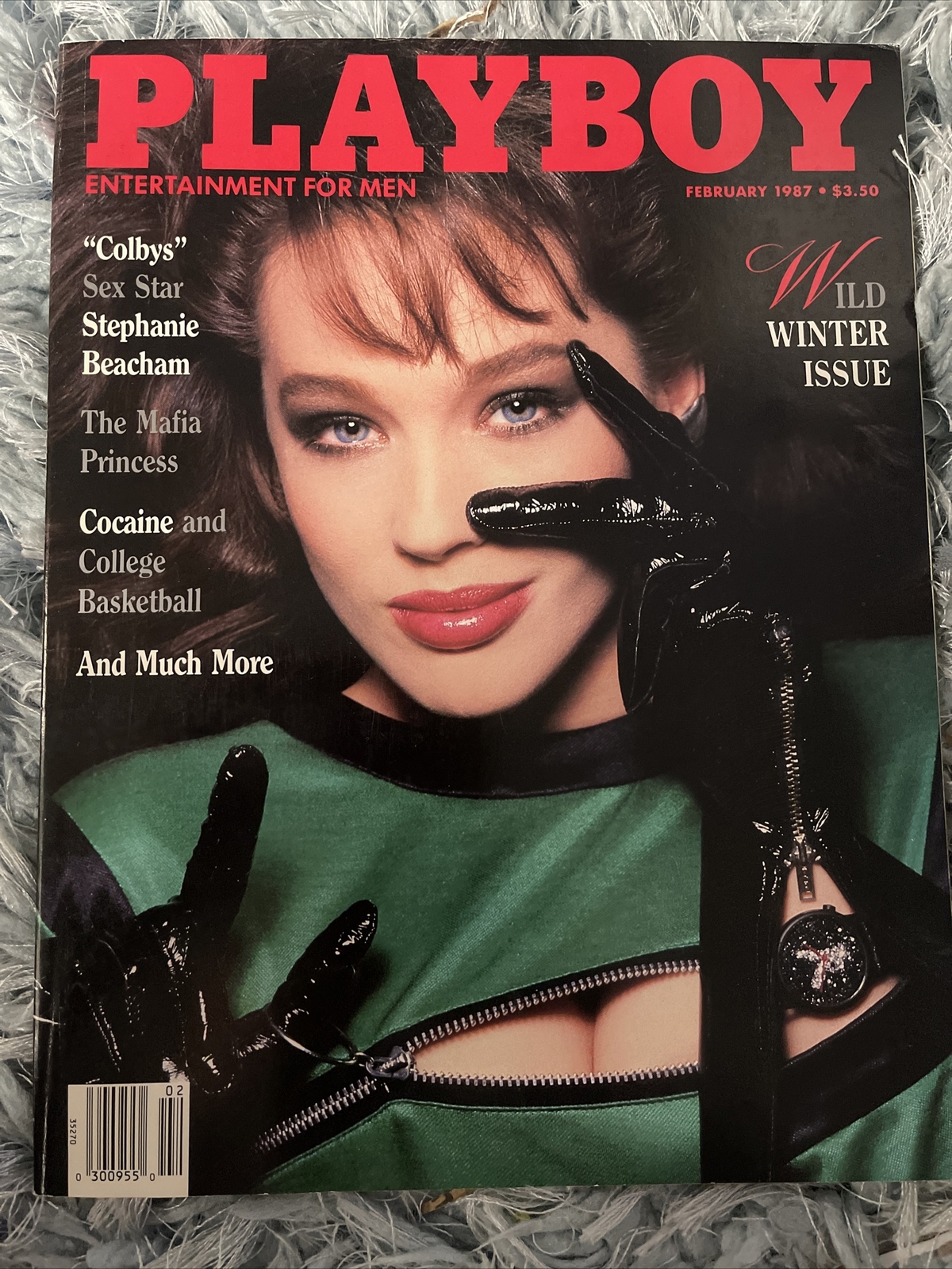February, 1987 Playboy…Mickey Rourke Interview. Stephanie Beacham Pictorial. | eBay