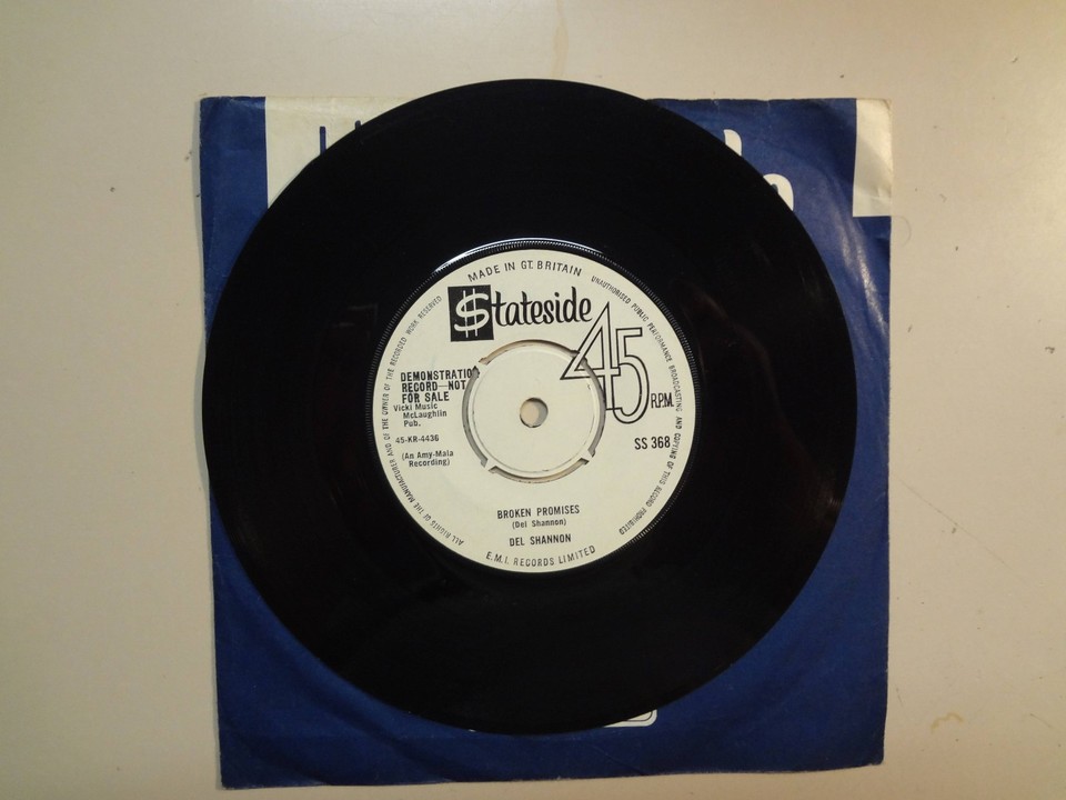 DEL SHANNON:Keep Searchin’- Broken Promises-U.K. 7" 64 Stateside EMI SS ...