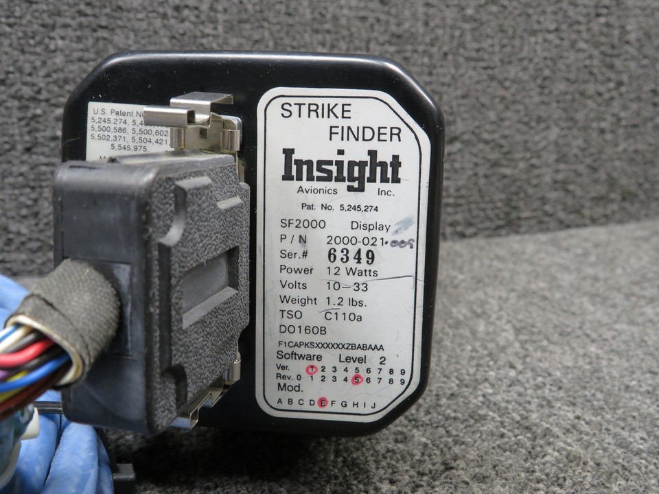 2000-021-009 Insight Avionics SF2000 Strike Finder Display (Volts: 10 ...