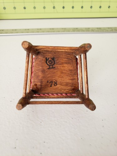 Dollhouse Miniature Andrews Miniatures Chair With Cushion dated 1978 | eBay