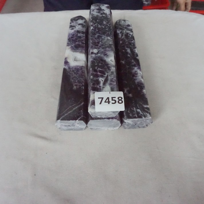 9.7LB 4Pcs Natural Rainbow Fluorite Quartz Crystal Point Tower Polished ...