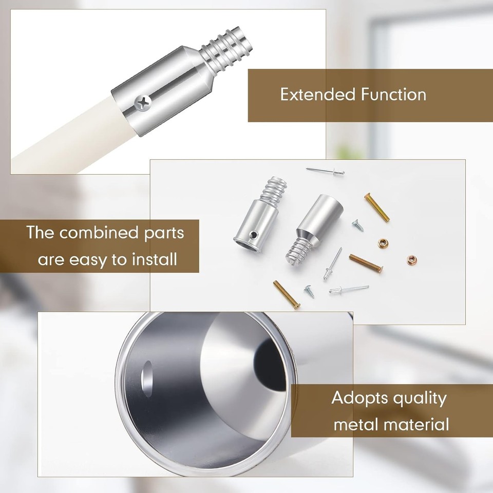 Zhengmy 6 Pcs Threaded Tip Replacement, Broom Handle 1 Inch, 0.8 Metal ...
