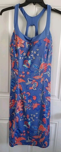 The North Face Active Dress Blue Sleeveless Cross Back Built-In Bra ...