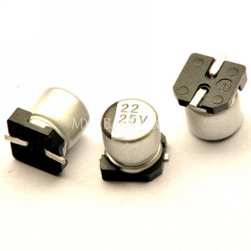 50PCS 22uF 25V 22MFD 25Volt SMD Aluminum Electrolytic Capacitor 5mm×5 ...