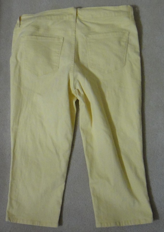 NYDJ Not Your Daughters Jeans Yellow Capri Jeans Women's Size 12 | eBay