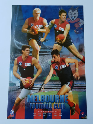 AFL Melbourne Demons Football Club 1999 Large Poster 91 x 61cm ...