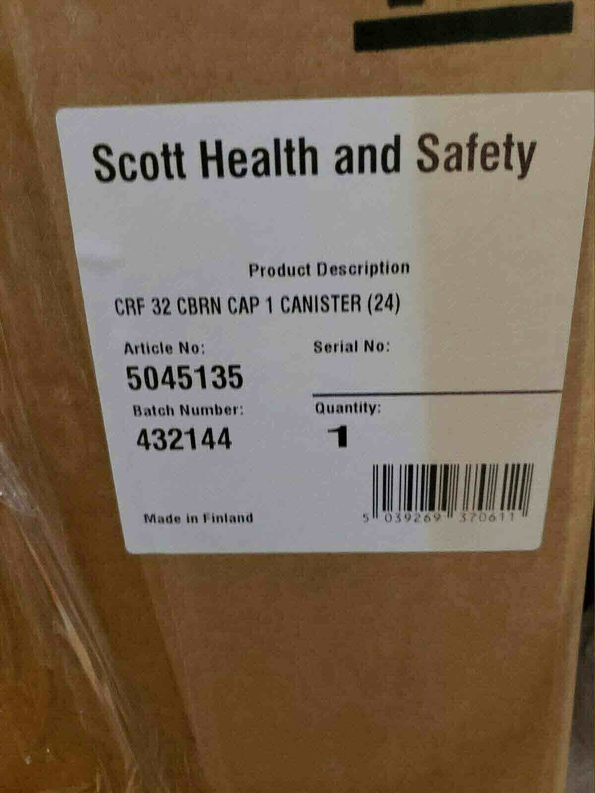 Scott 40mm Nato Respirator gas Mask Filter Cartridge CBRN Cap-1 ...