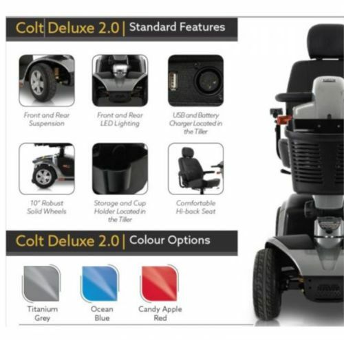 Pride Colt Deluxe 2.0 Electric Mobility Scooter 6Mph Road Legal | eBay UK