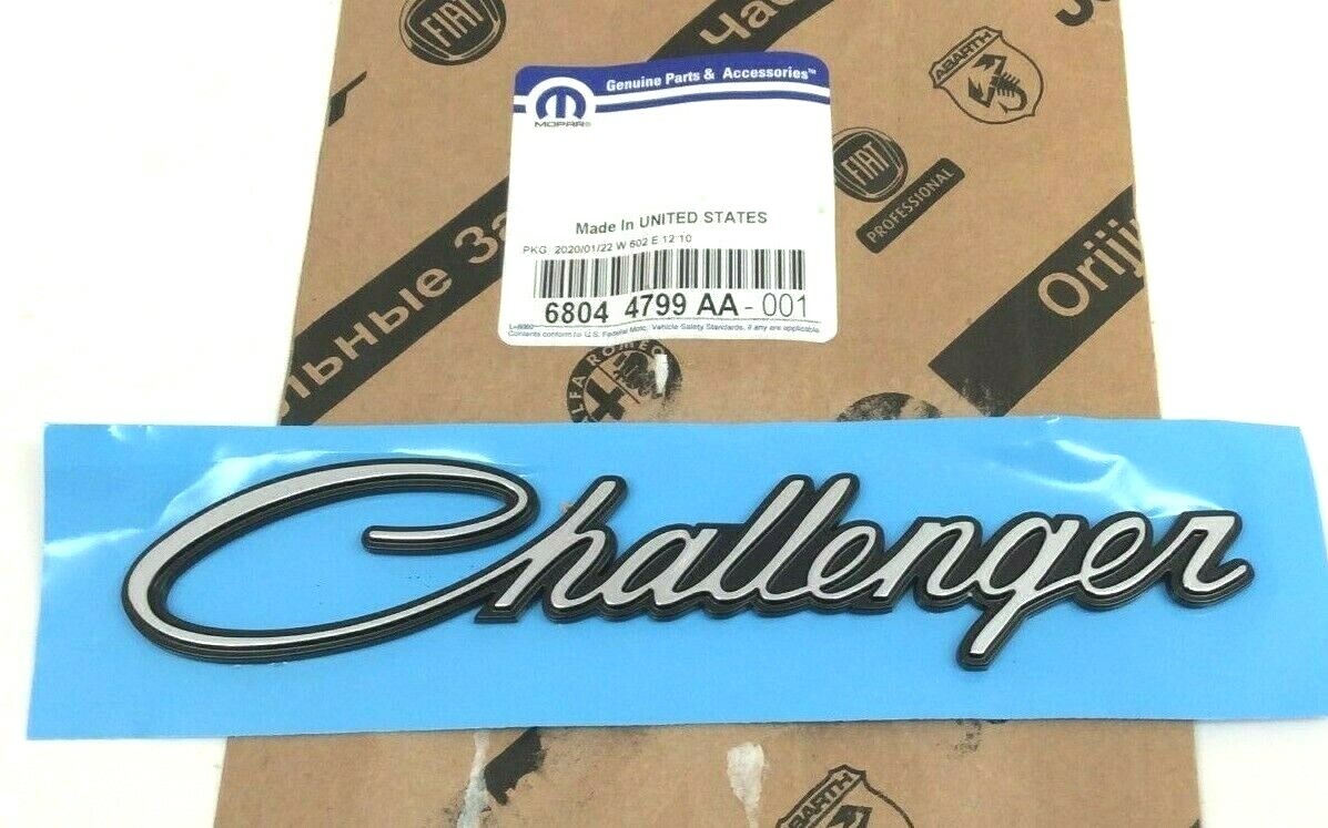 09-19 Dodge Challenger front fender chrome black script Nameplate ...