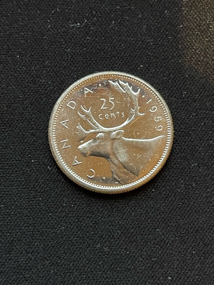 1959 Canadian Quarter - Silver - Rare year - Uncirculated | eBay
