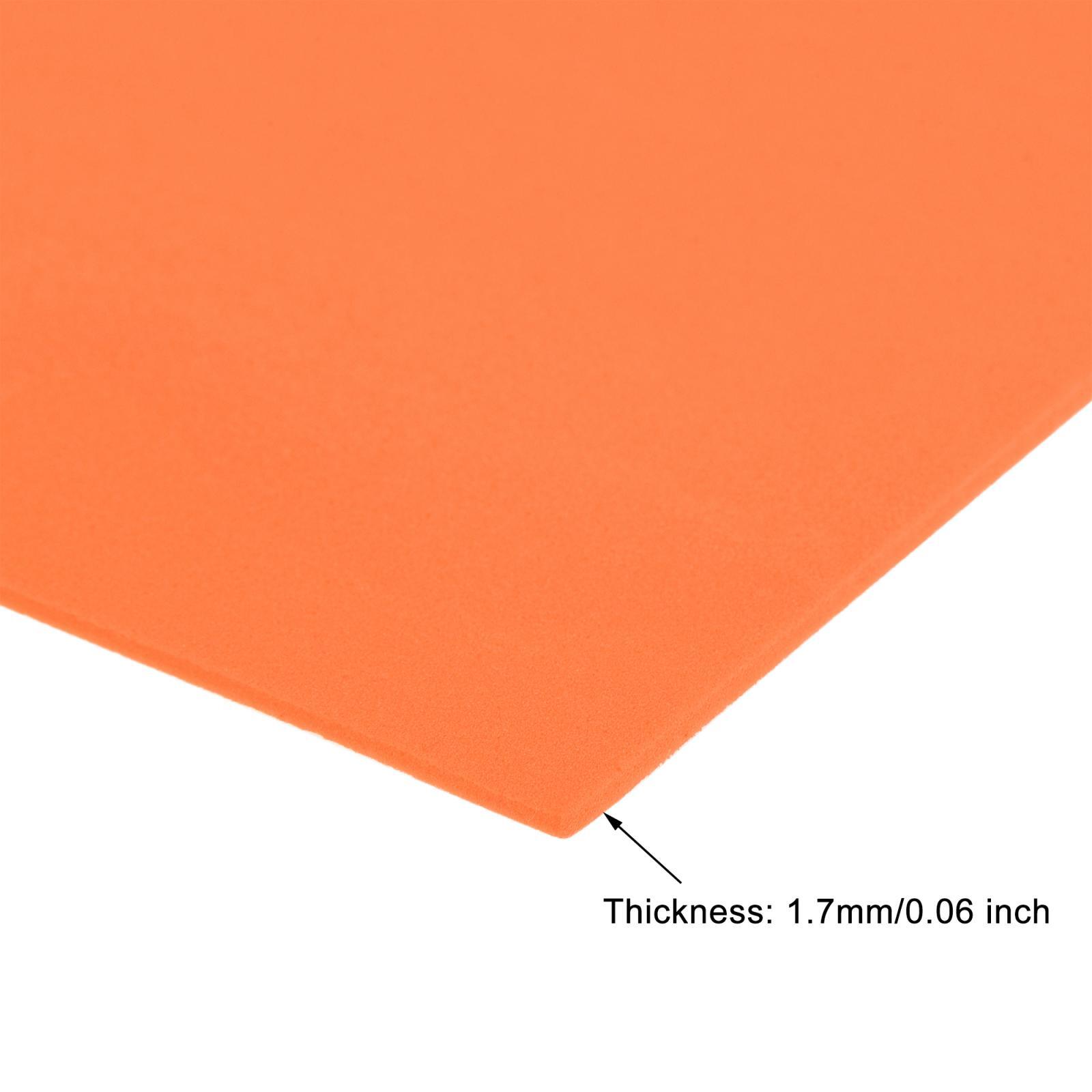 Orange EVA Foam Sheets 11 x 8 inch 1.7mm Thickness for Crafts DIY 24 ...