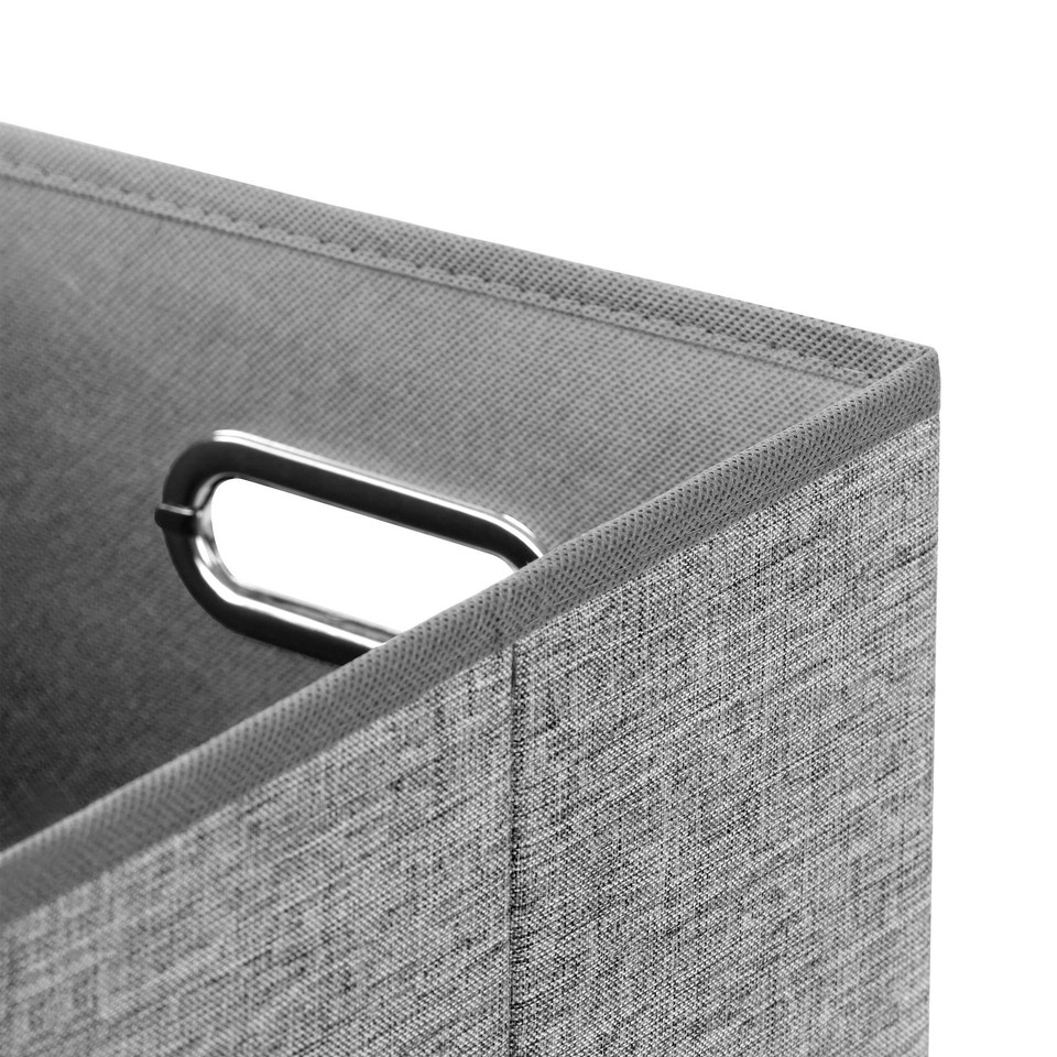 4x Hellgrau Faltbox 25x25x25 Box Regalbox Aufbewahrungsbox faltbar mit ...