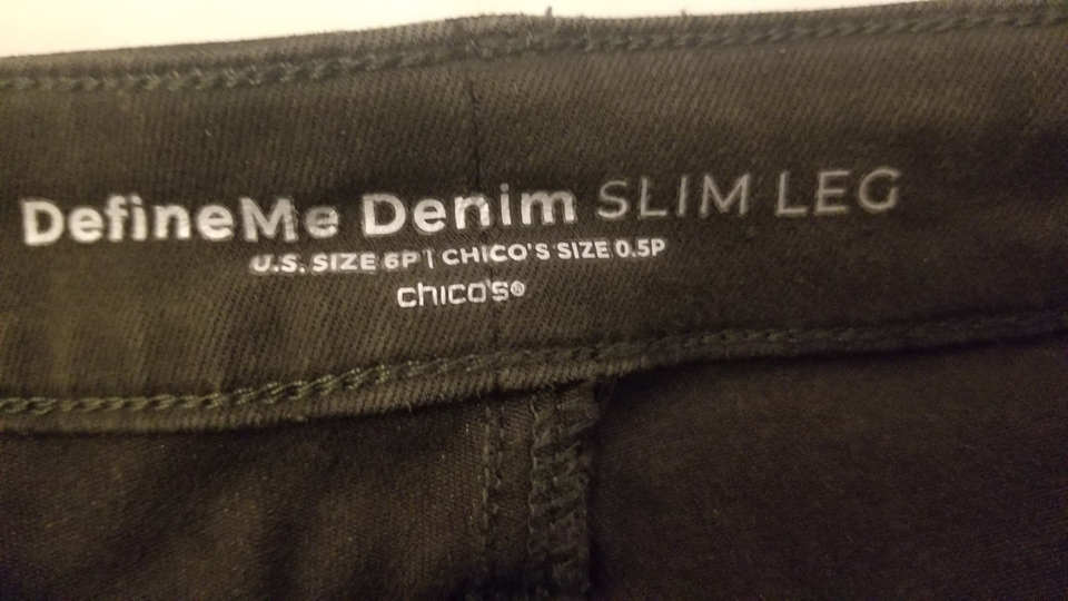 CHICOS Size .5 Define Me Denim Slim Leg Olive Green | eBay